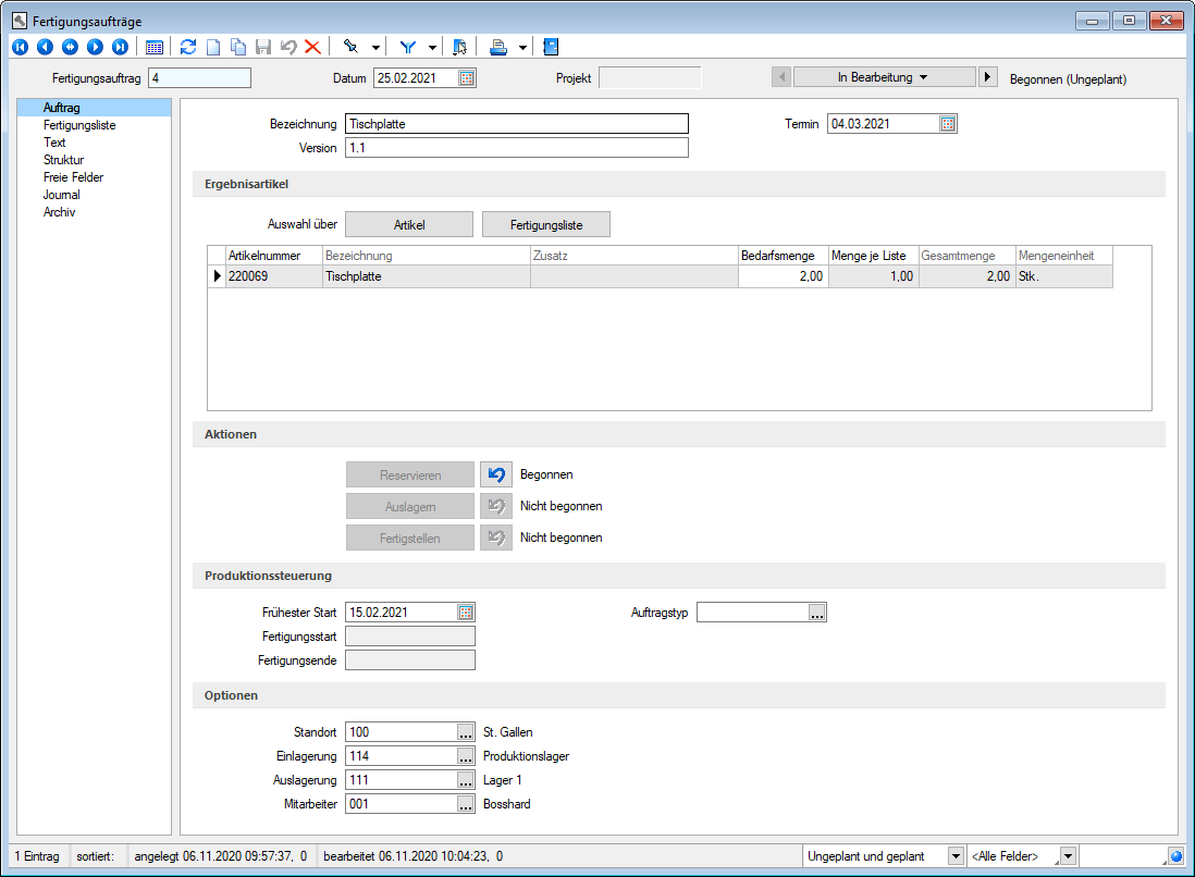 SelectLine Produktion - selectline.ch DE